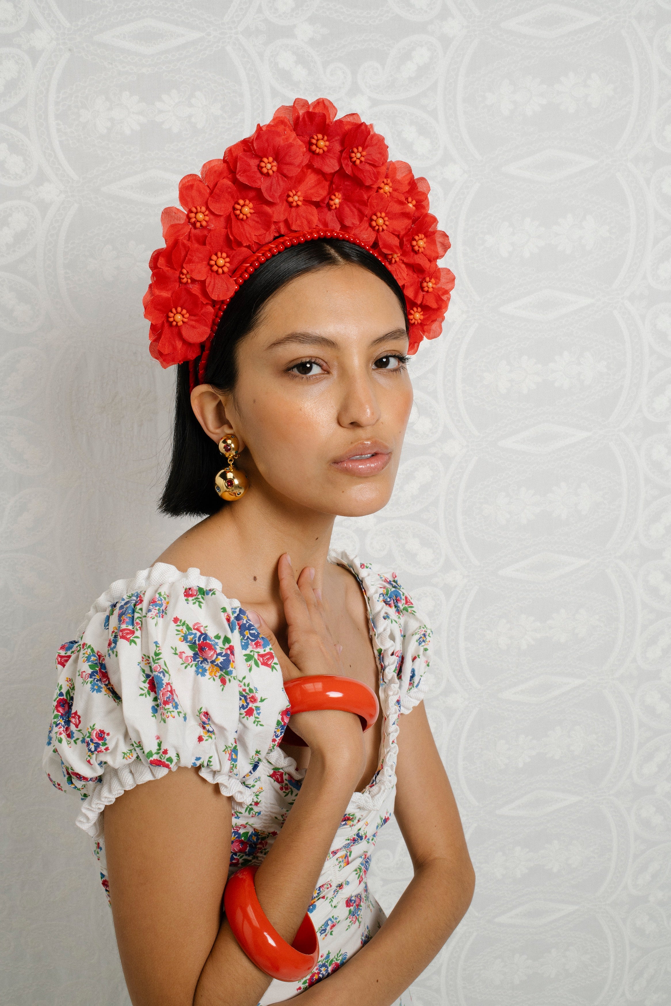 Flower Crown Headpiece – Magnetic Midnight